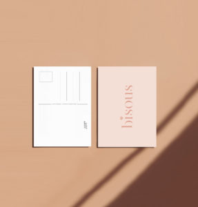 Carte postale Bisous | E-shop décoration & papeterie Amour Paper