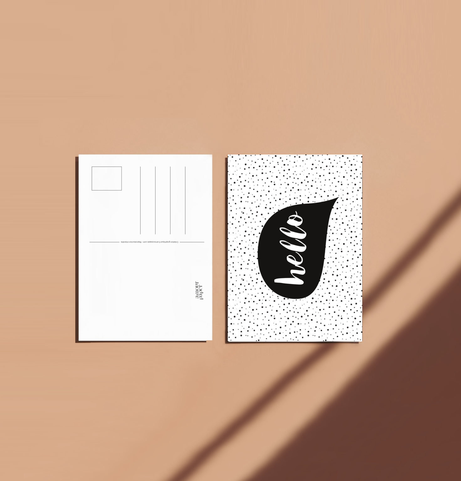 Carte postale Hello | E-shop déco papeterie Amour Paper