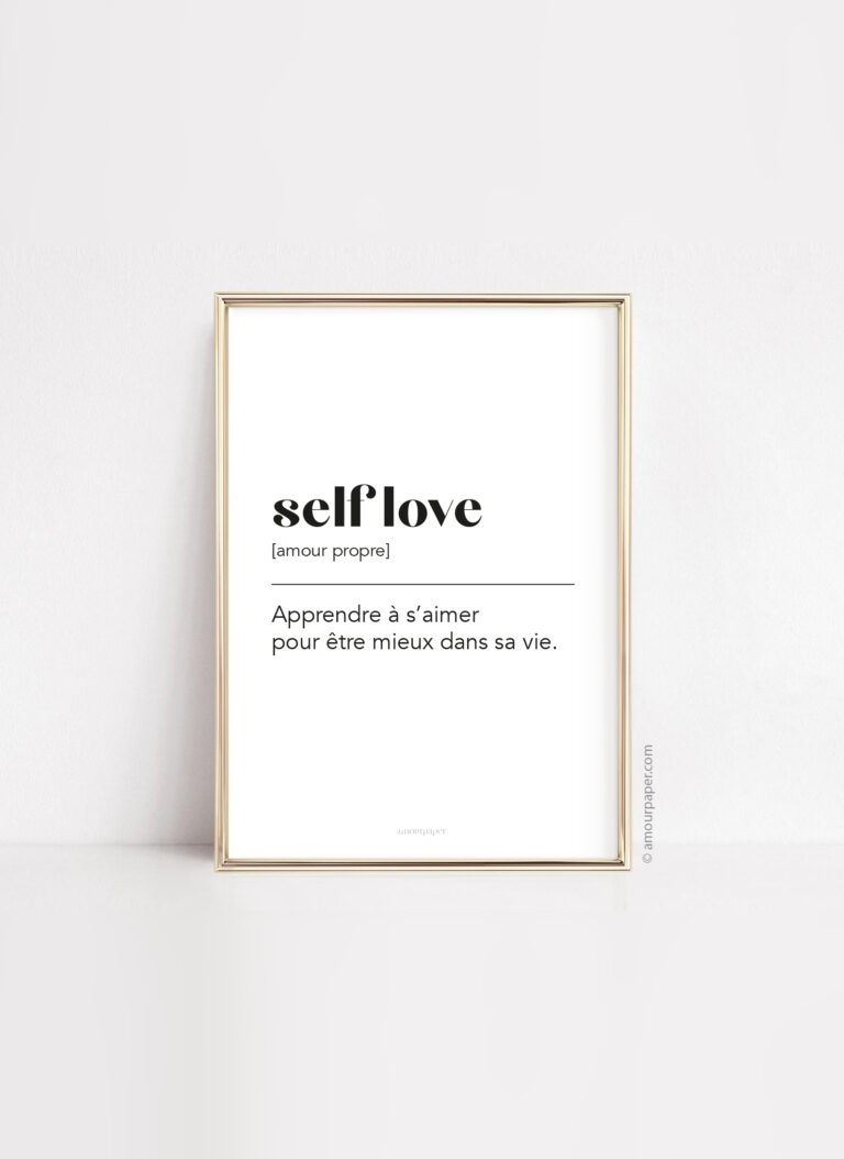 Affiche Self love à imprimer - E-shop déco Amour Paper