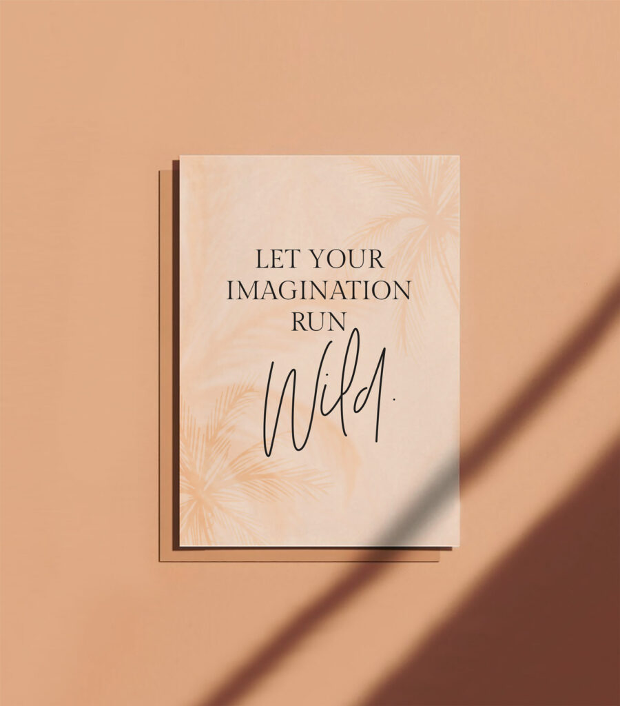 Carte postale motivation Let your imagination run wild | Amour Paper