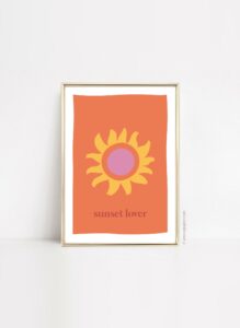 Affiche Sunset lover - E-shop déco Amour Paper