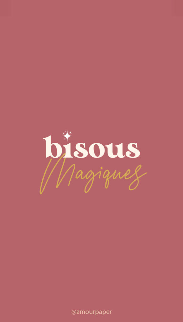 fond-ecran-bisous-magiques-iphone-8 - Amour Paper
